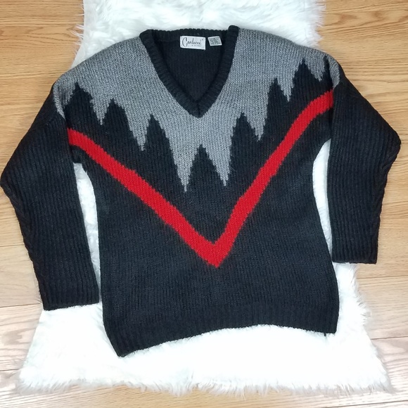 Carducci | Sweaters | Vintage 8s Carducci Sweater Chunky Geometric ...
